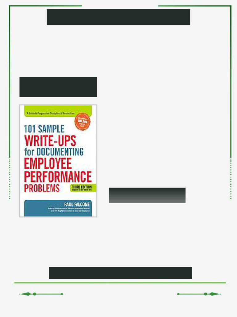 101 Sample Write Ups for Documenting Employee Performance Problems 3rd ...
