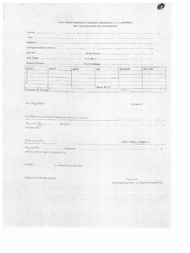 Remuneration Form and TA Form | PDF