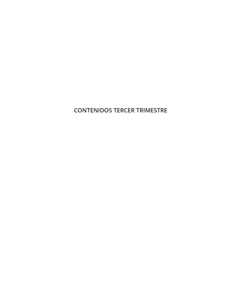 CONTENIDOS 3° TRIM 2° AÑO | PDF | Datos | Paradigma