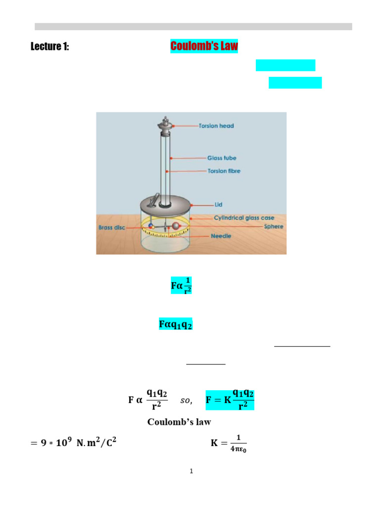 Coulomb's Law Explained: Electric Force | PDF | Force | Mechanics