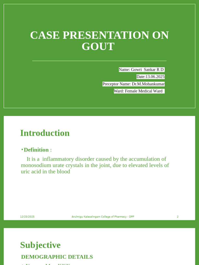 Gout | PDF | Gout | Clinical Medicine