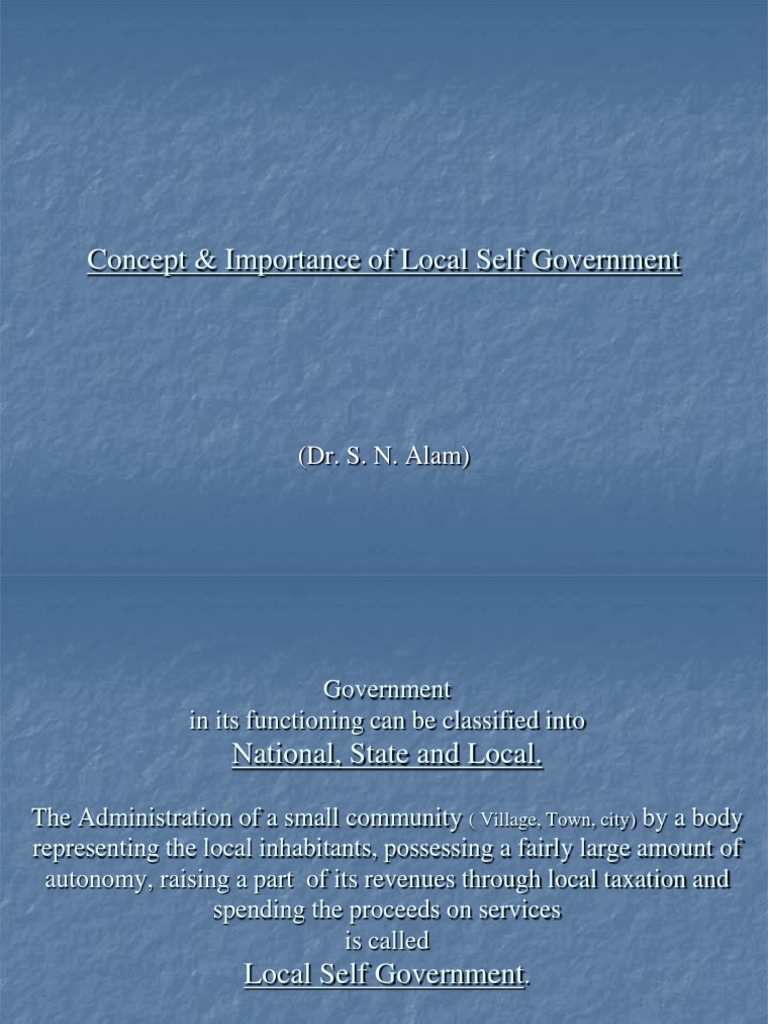 Importance of Local Self Government | PDF | Governance | Citizenship