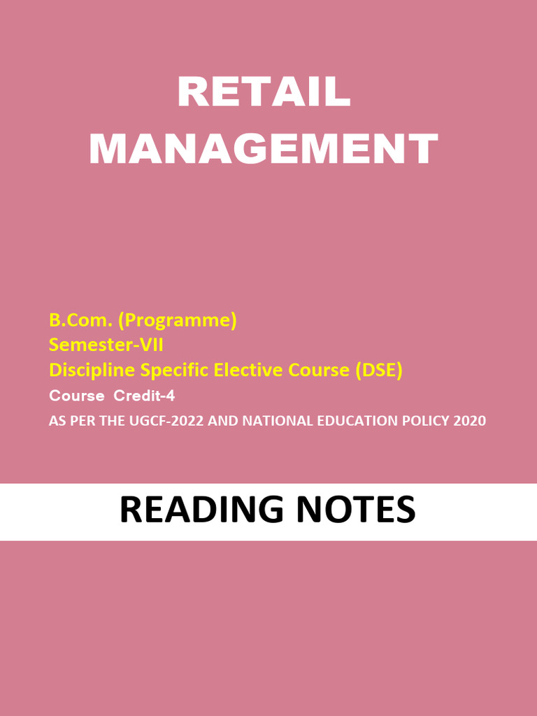 Retail Management Overview and Trends | PDF | Retail | E Commerce