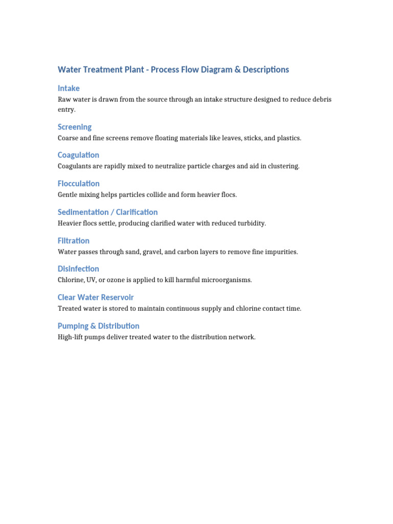 WTP Flowchart and Description | PDF