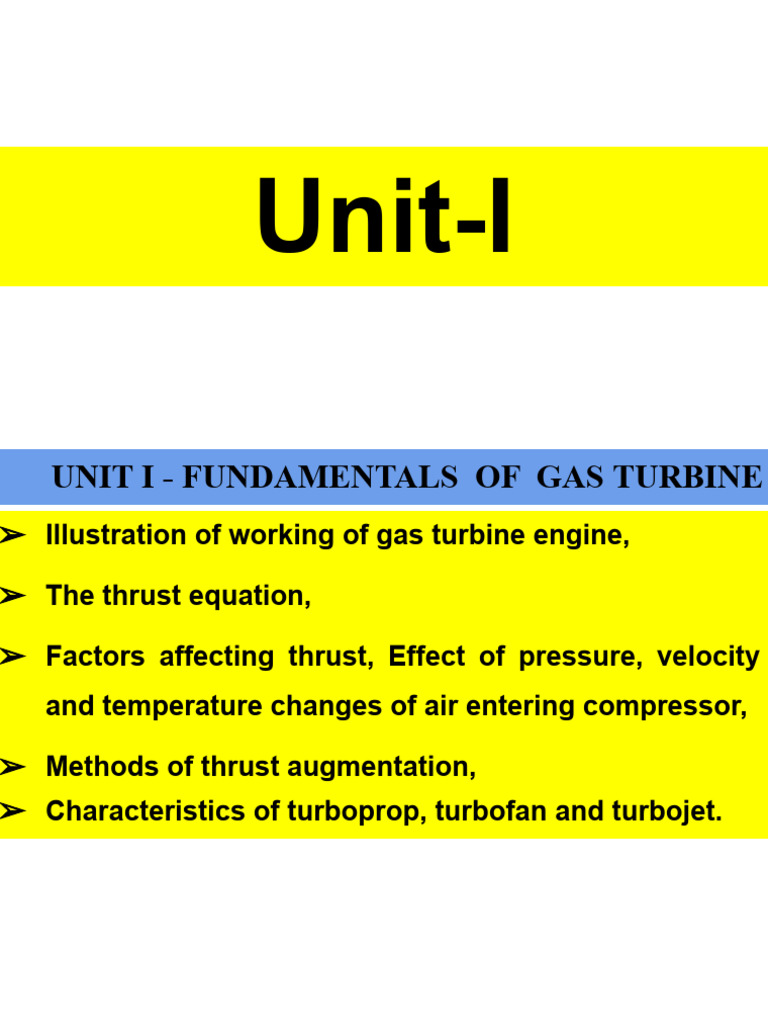 Fundamentals of Gas Turbine Engines | PDF | Jet Engine | Propulsion