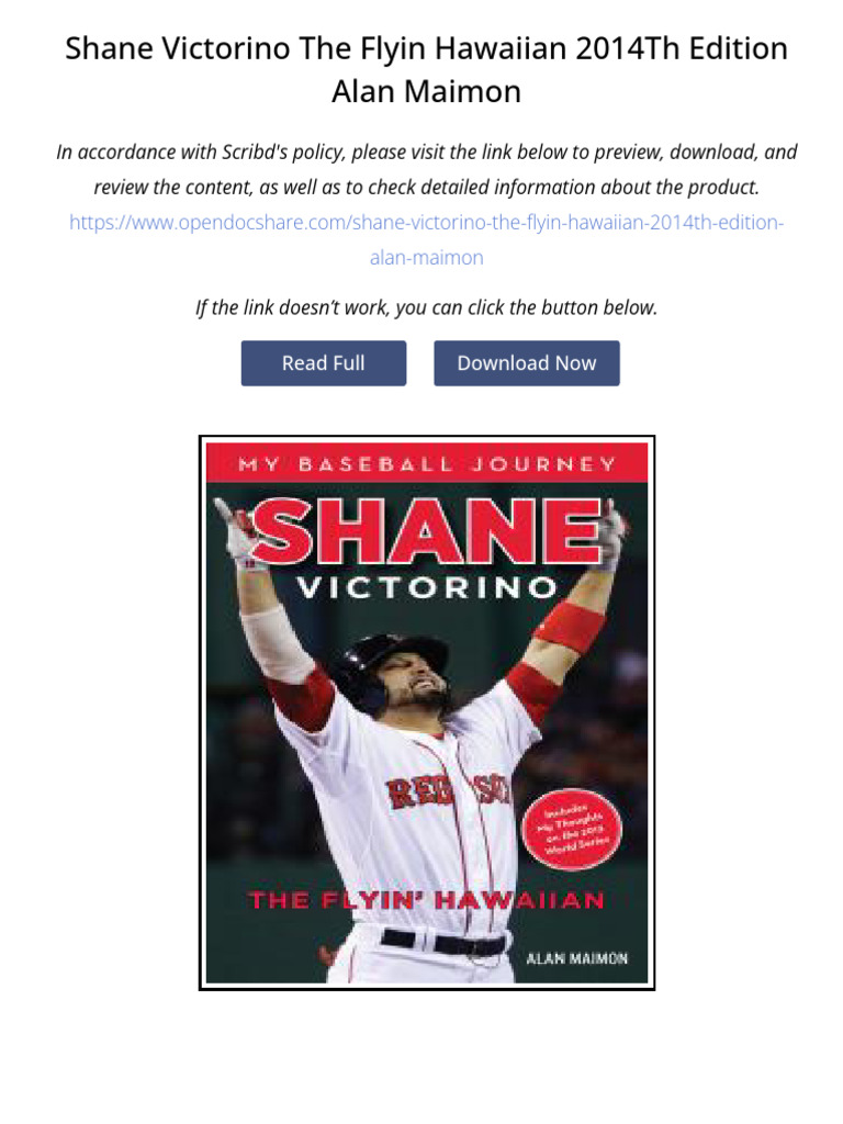 Shane Victorino The Flyin Hawaiian 2014th Edition Alan Maimon | PDF