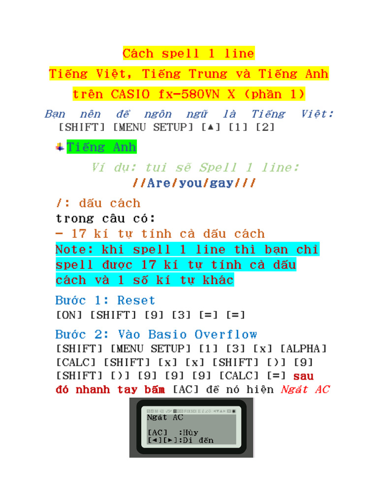 Cách Spell 1 Line Tiếng Việt, Tiếng Trung Và Tiếng Anh (Phần 1) | PDF