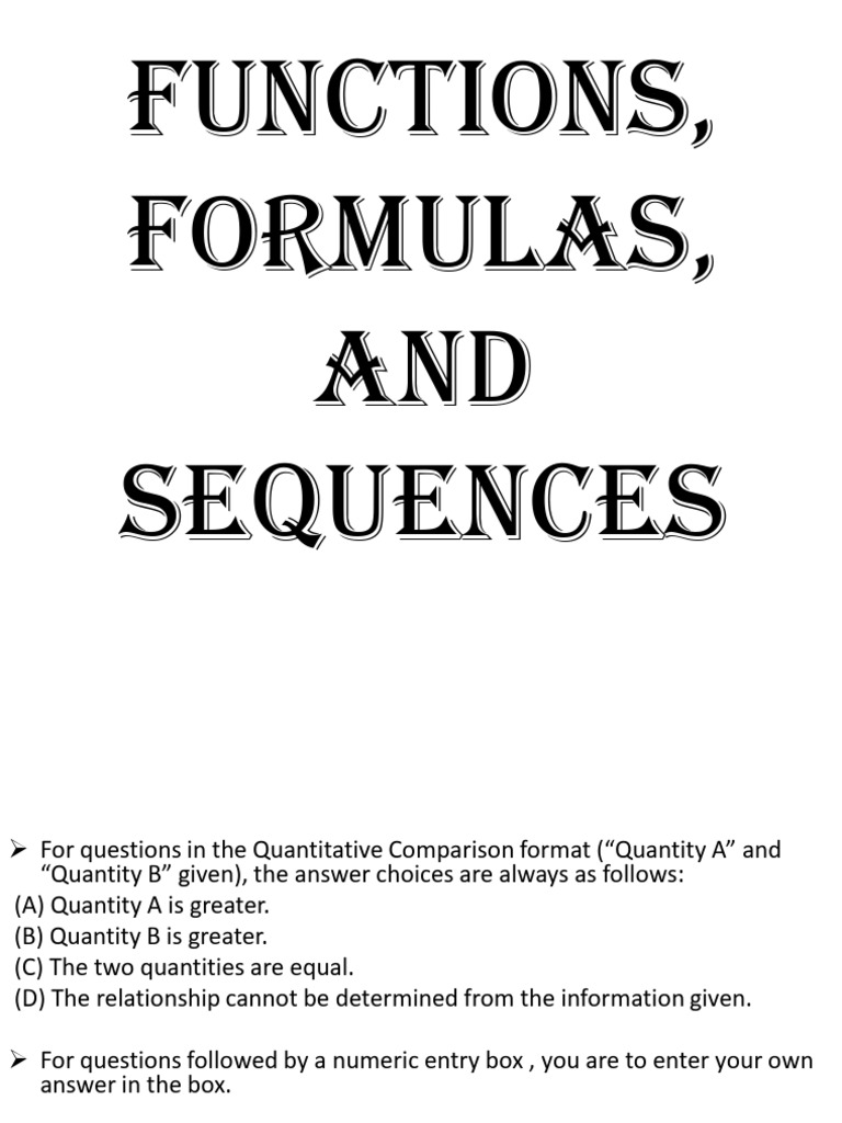 Functions and Sequences Overview | PDF | Elementary Mathematics ...
