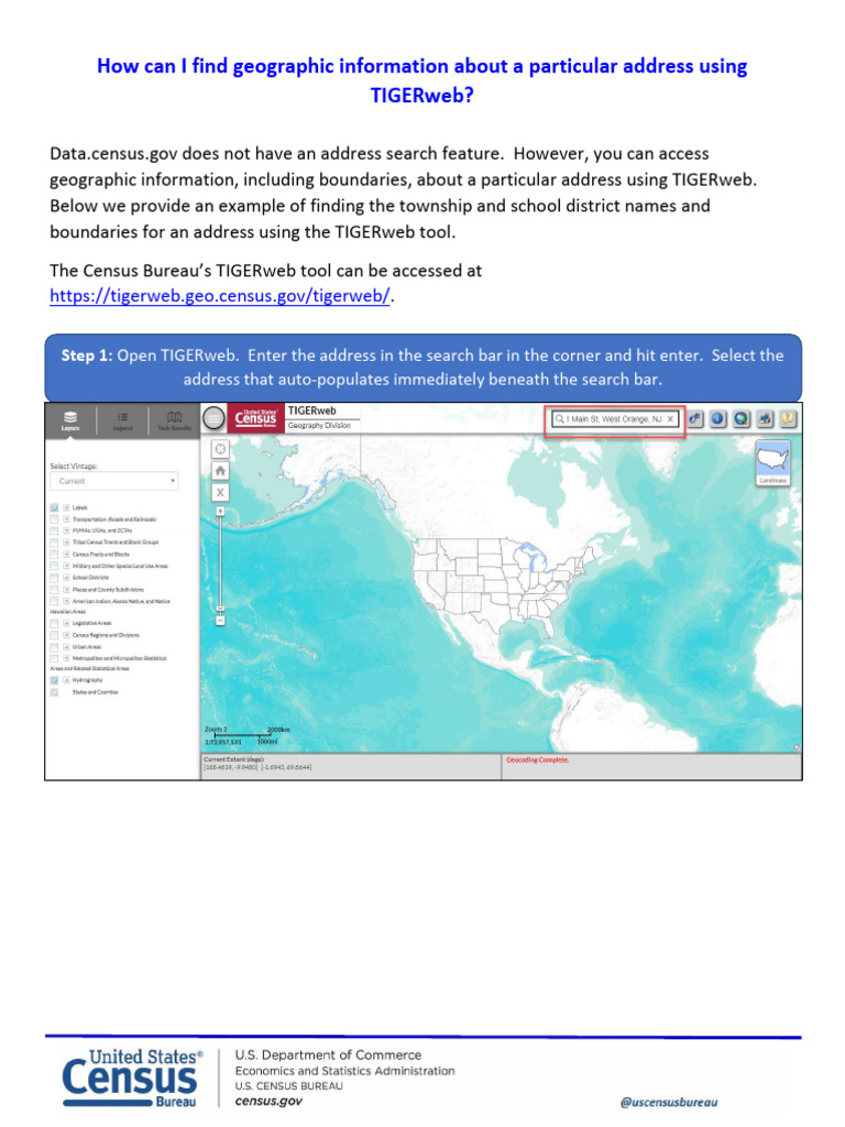 How to Find Geo Info From Address_TIGERweb | PDF