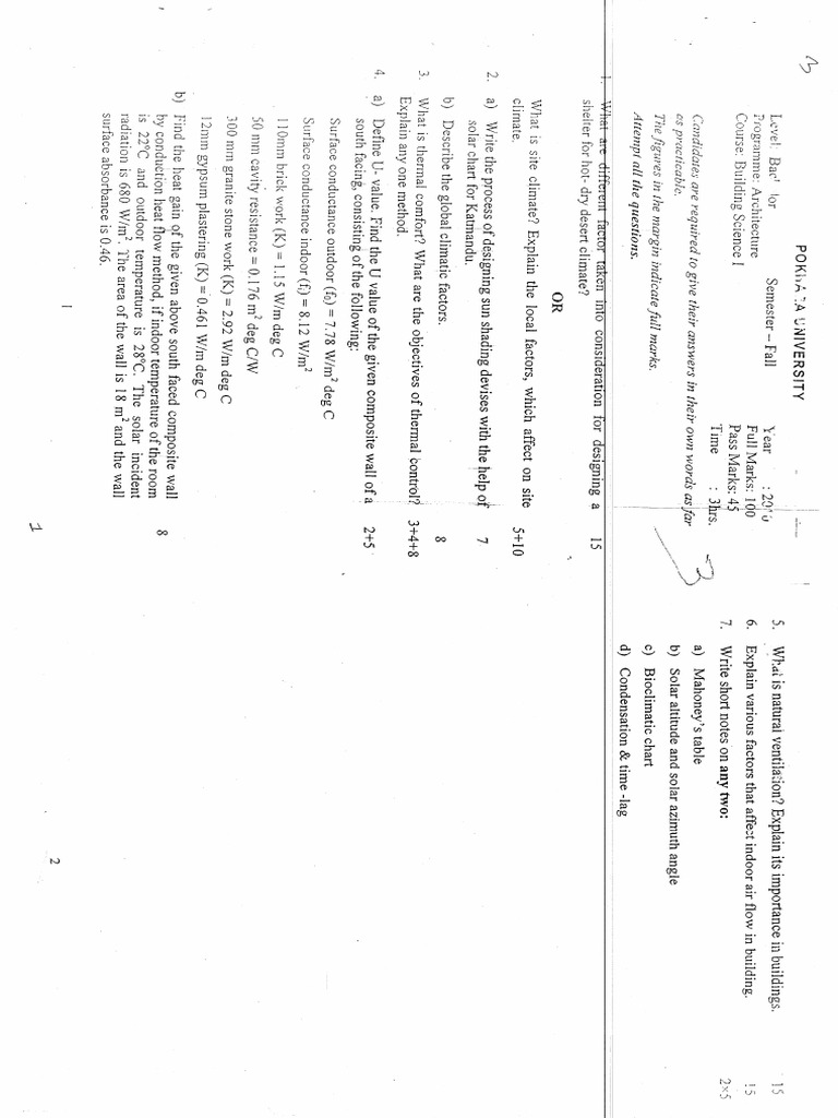 3rd Sem Question Paper | PDF