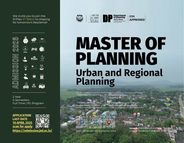 Admission Poster MPlan Department of Planning JMI ND 2025 | PDF