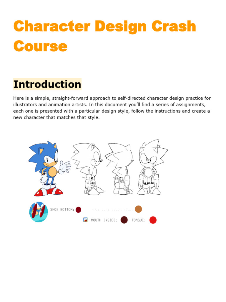 Character Design Crash Course - Documentos Google | PDF