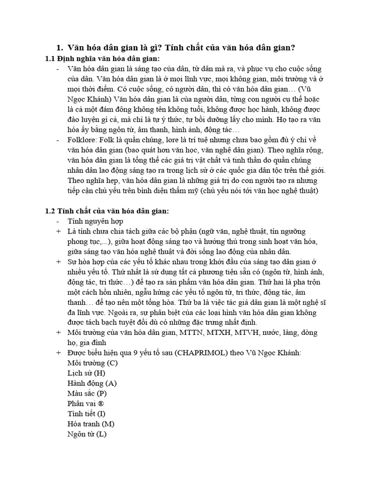 Đề cương VHDG | PDF