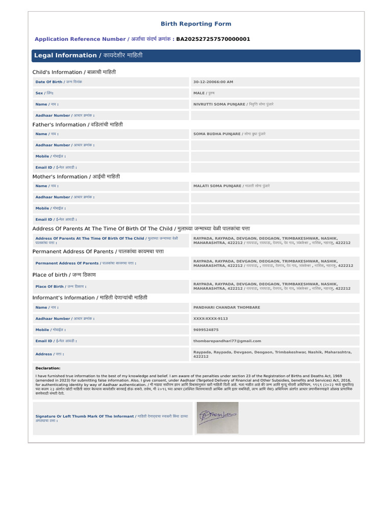 BA202527257570000001 Reporting Form | PDF