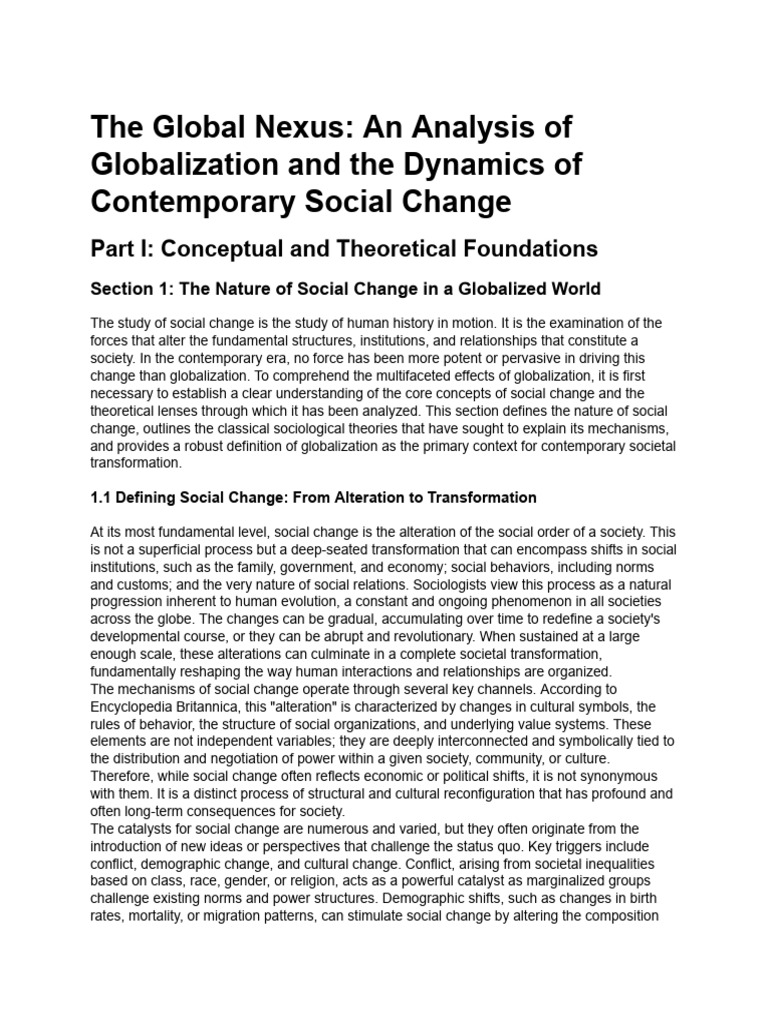 Globalization and Social Change Dynamics | PDF | World Systems Theory ...
