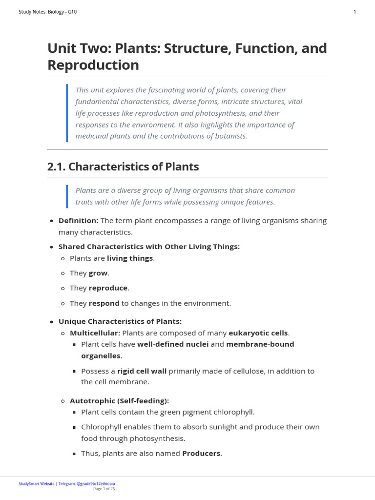 Plant Structure, Function, and Reproduction | PDF | Seed | Flowers
