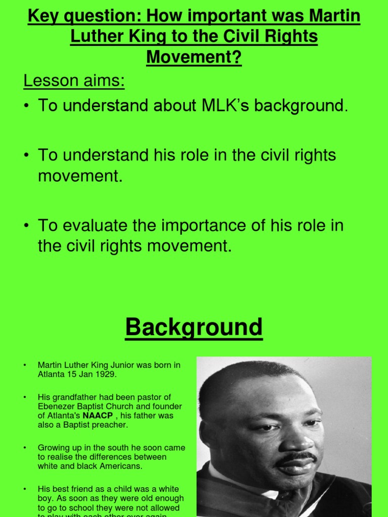 How Important Was MLK To The Civil Rights Movement | PDF | African ...