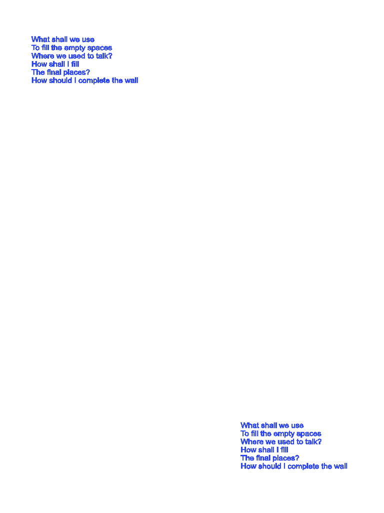 Empty Spaces | PDF