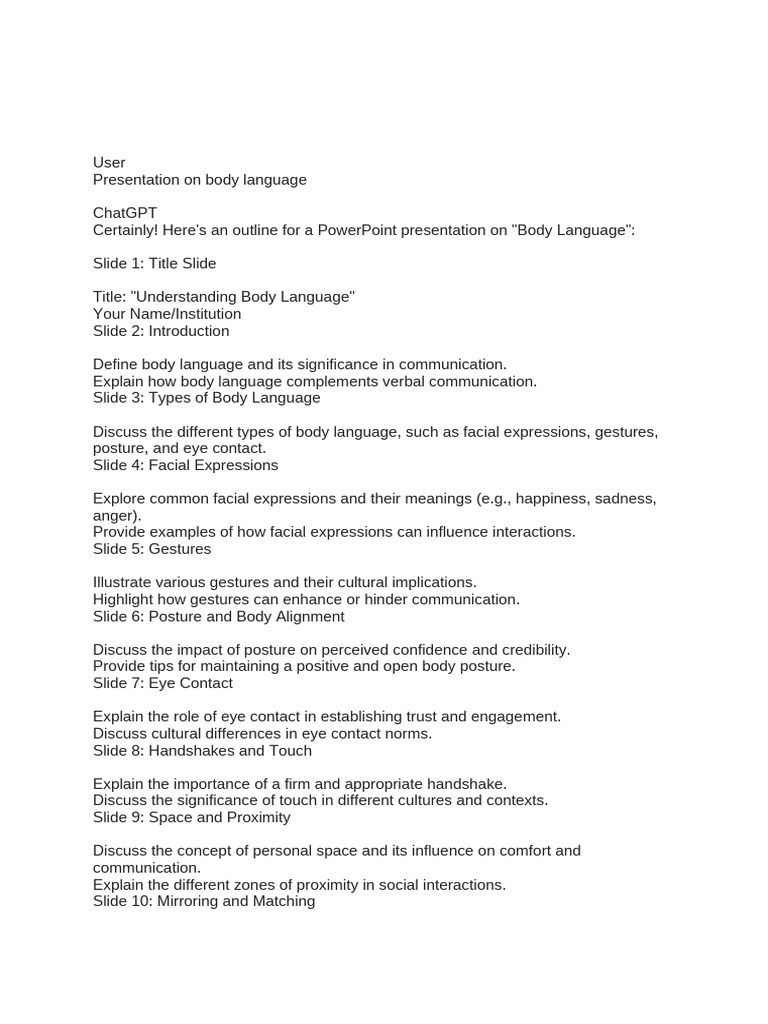 Body Language | PDF | Body Language | Communication