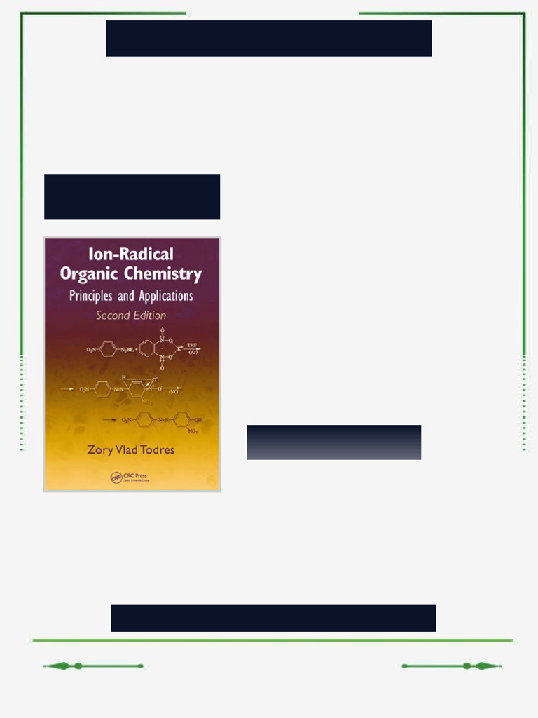 Ion Radical Organic Chemistry Principles and Applications 2 ed 2nd ...