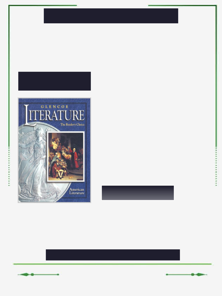 Glencoe Literature Course 6 Grade 11 American Literature The Reader s ...