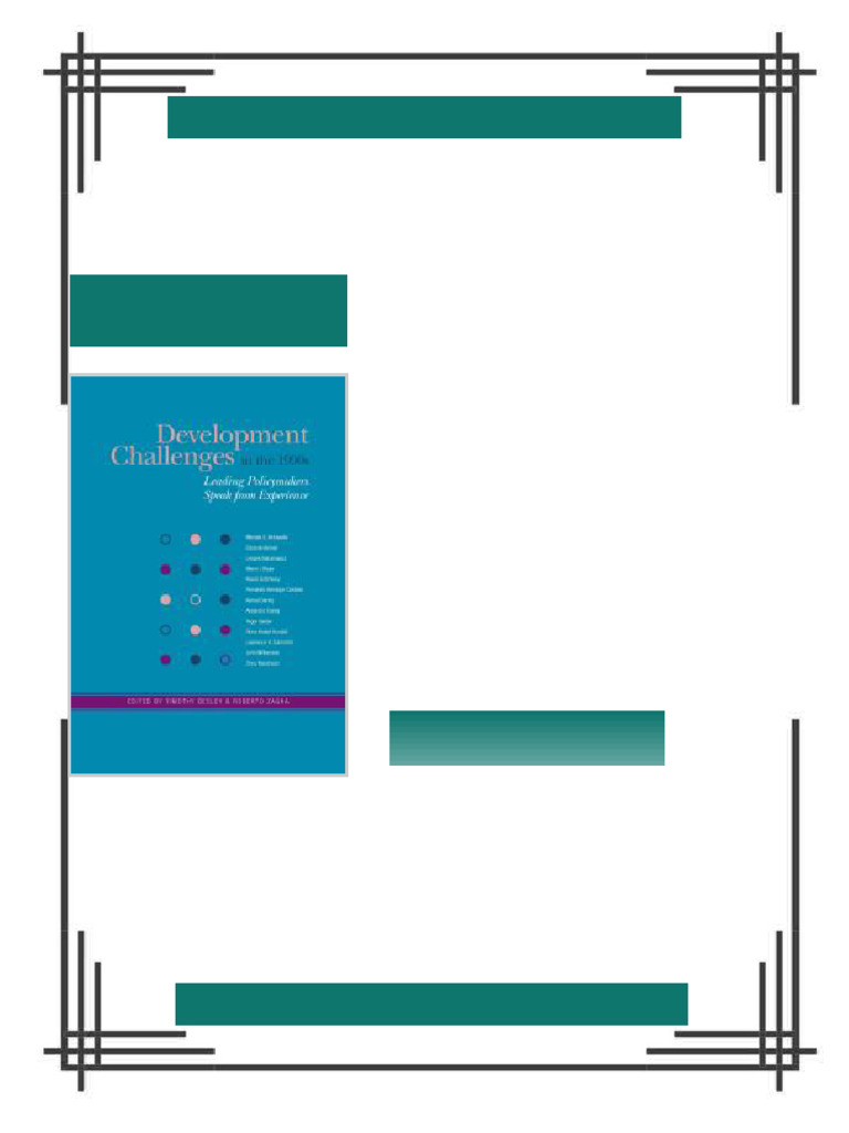 Development Challenges in The 1990s Leading Policymakers Speak From ...