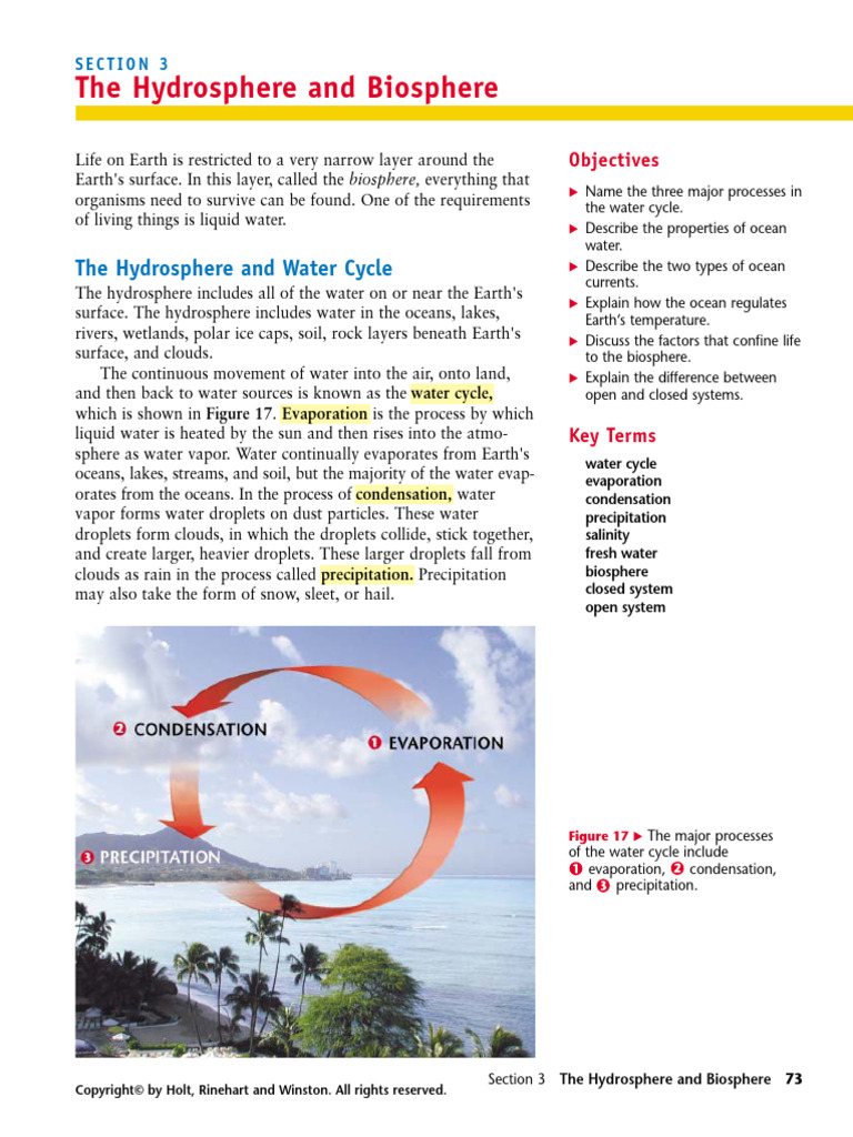 Hydrosphere and Biosphere Overview | PDF | Earth Sciences | Oceans