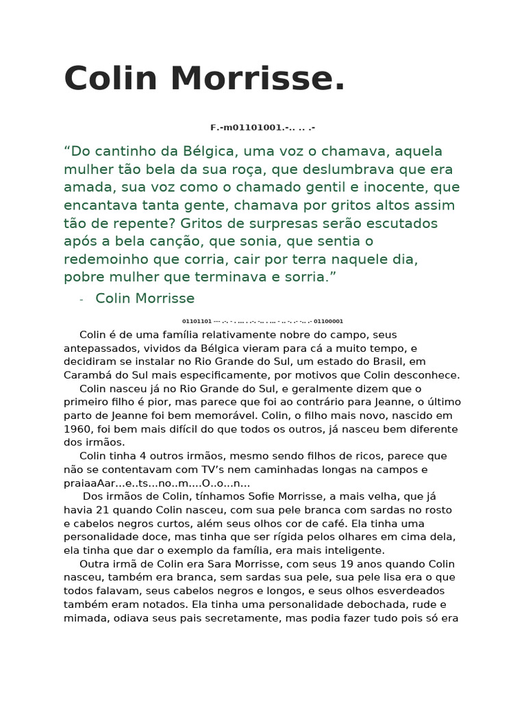 Colin Morrisse.pdf | PDF | Família