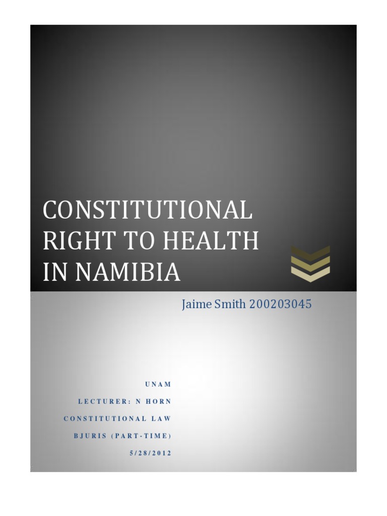 Constitutional Right To Health in Namibia | PDF | Human Rights | Namibia