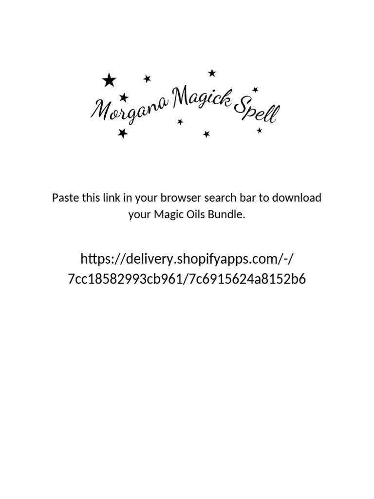 Magic Oils Bundle Link | PDF