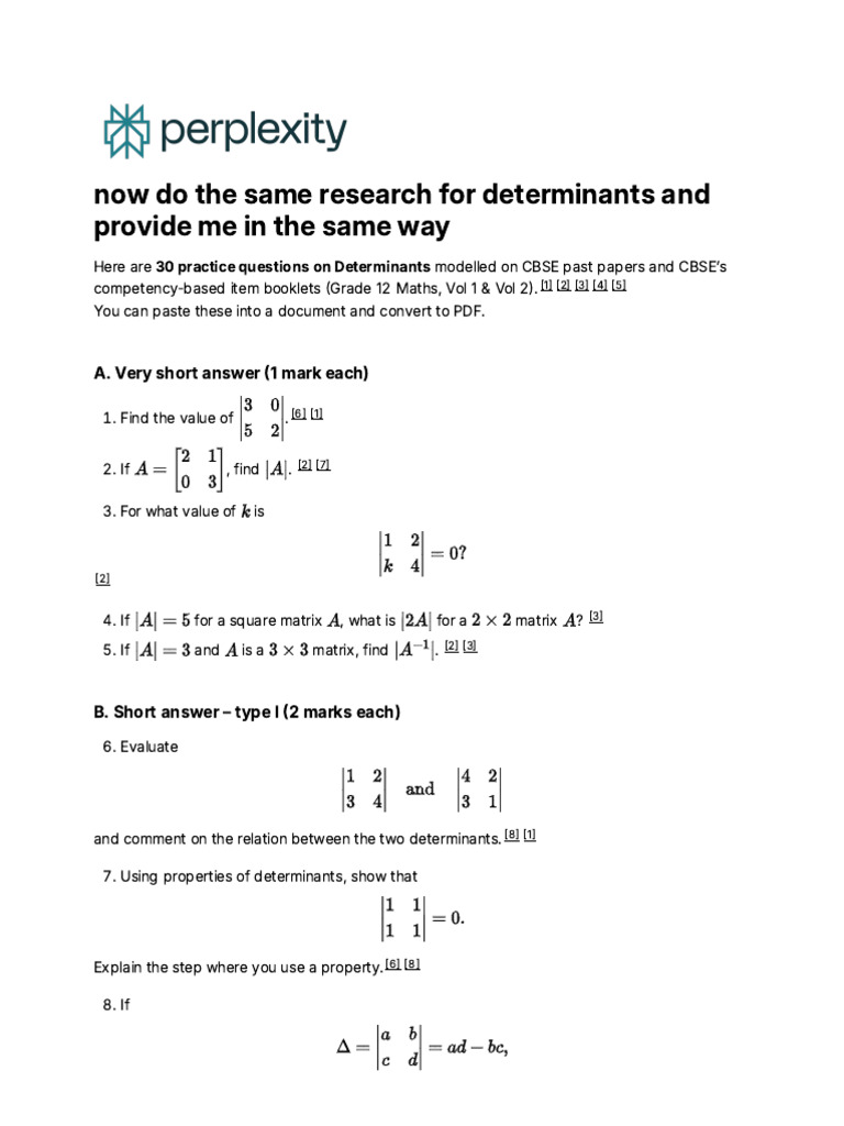 Determinants | PDF | Determinant | Line (Geometry)
