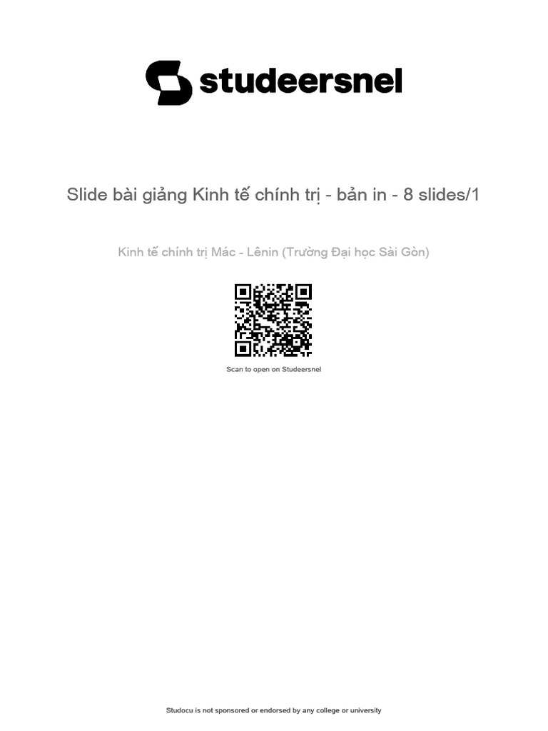Slide Kinh Tế Chính Trị Mác Lênin | PDF