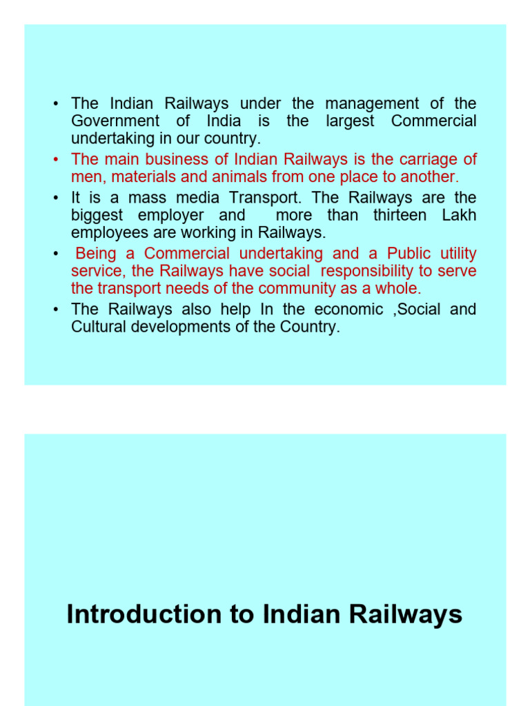 Railway Organisation | PDF | Rail Transport | Transport Infrastructure