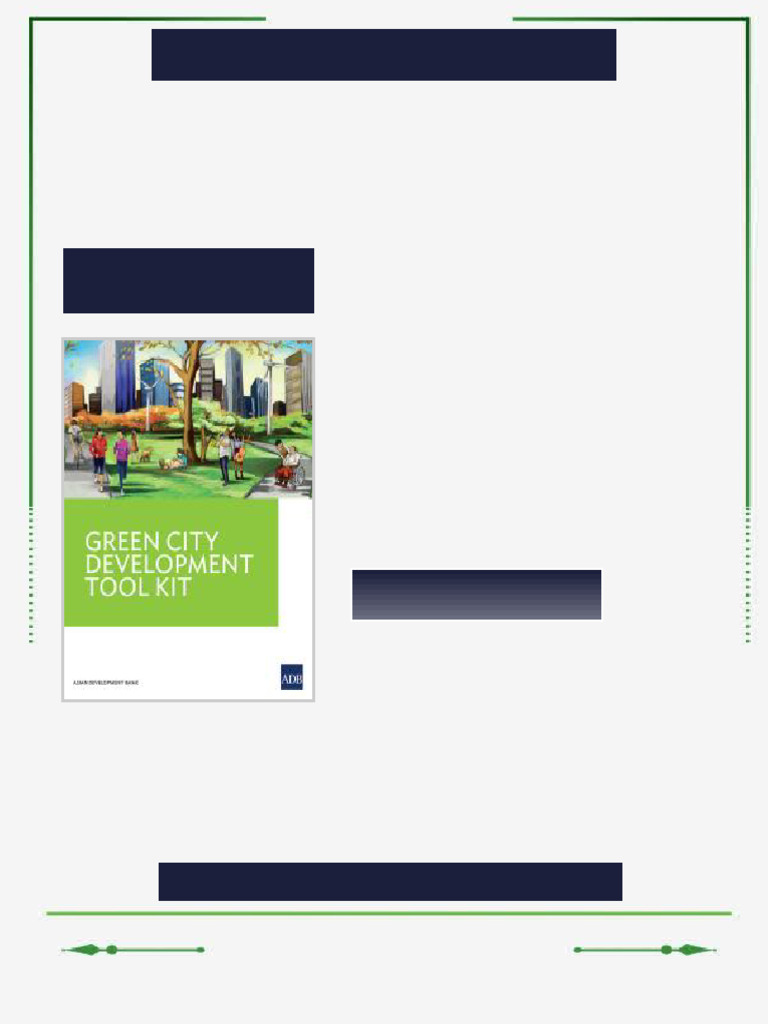 Green City Development Tool Kit 1st Edition Asian Development Bank ...