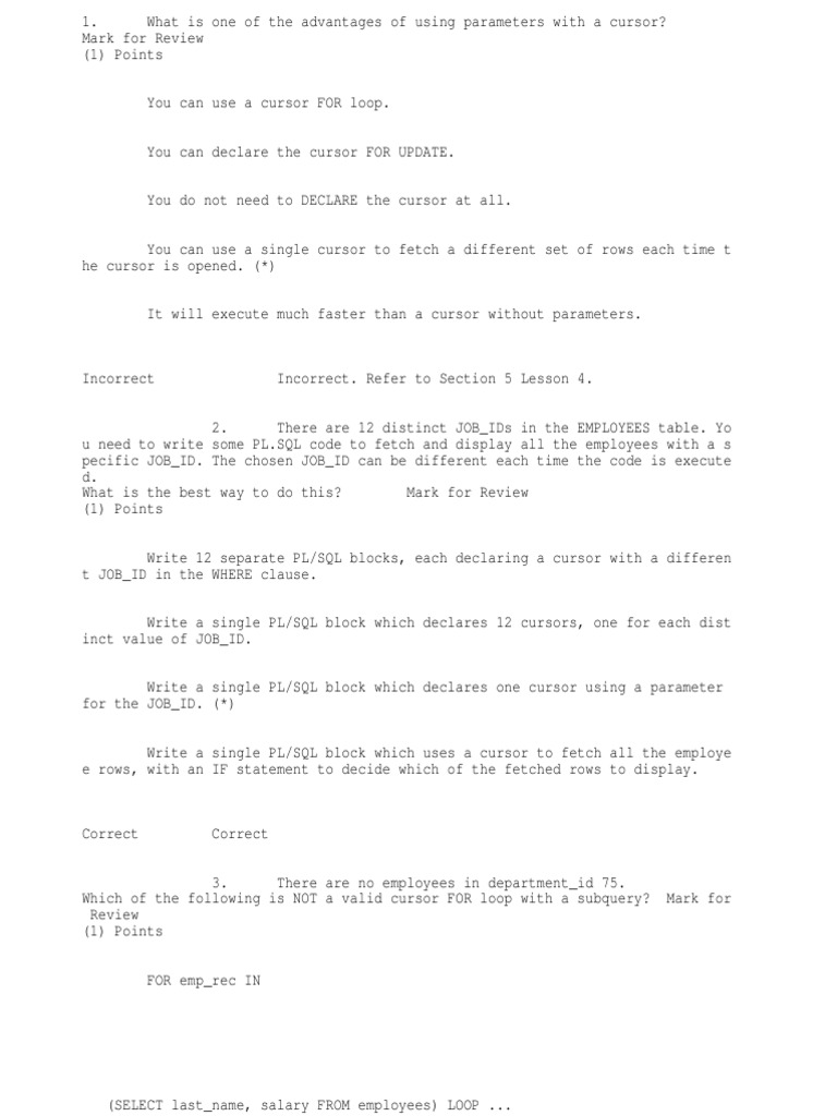 Oracle Midterm Part 2 | PDF | Control Flow | Pl/Sql