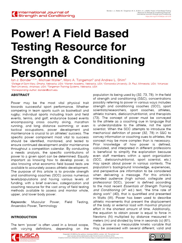 Power!+a+Field+Based+Testing+Resource+for+Strength+&+Conditioning ...