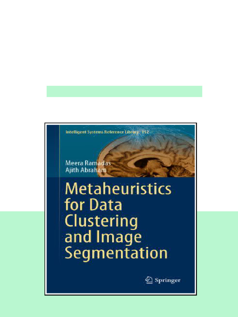 Metaheuristics For Data Clustering And Image Segmentation 1st Ed Meera ...