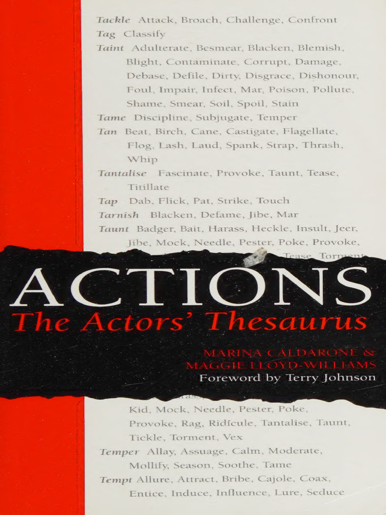 Actions The Actor's Thesaurus | PDF