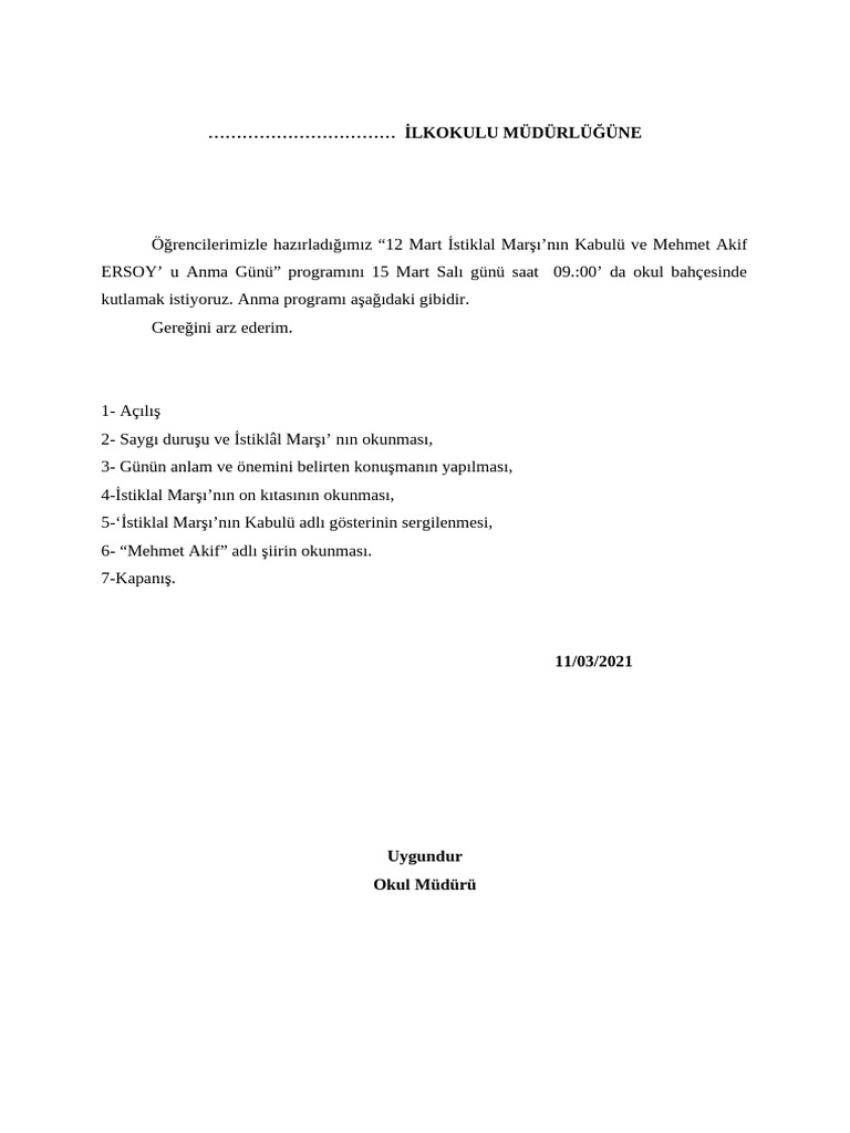 12 Mart Program | PDF