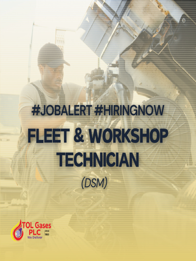 Fleet & Workshop TOL Gases Job Alert | PDF