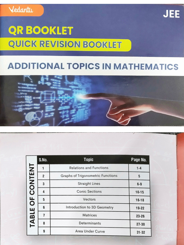 Vedantu Mathematics QR Booklet | PDF
