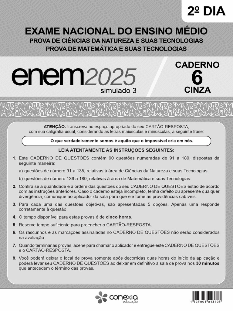 ENEM 3 - DIA 2 - V1 (1) | PDF | Dióxido de carbono | Cianeto