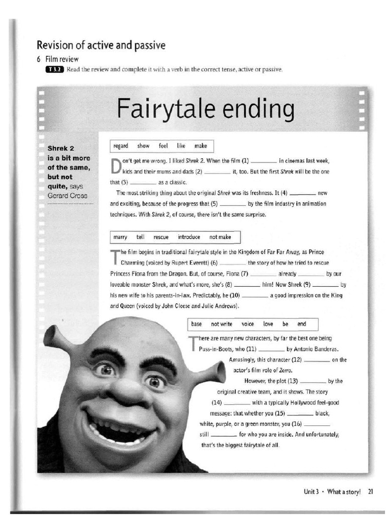 Active and Passive Film Review Shrek | PDF