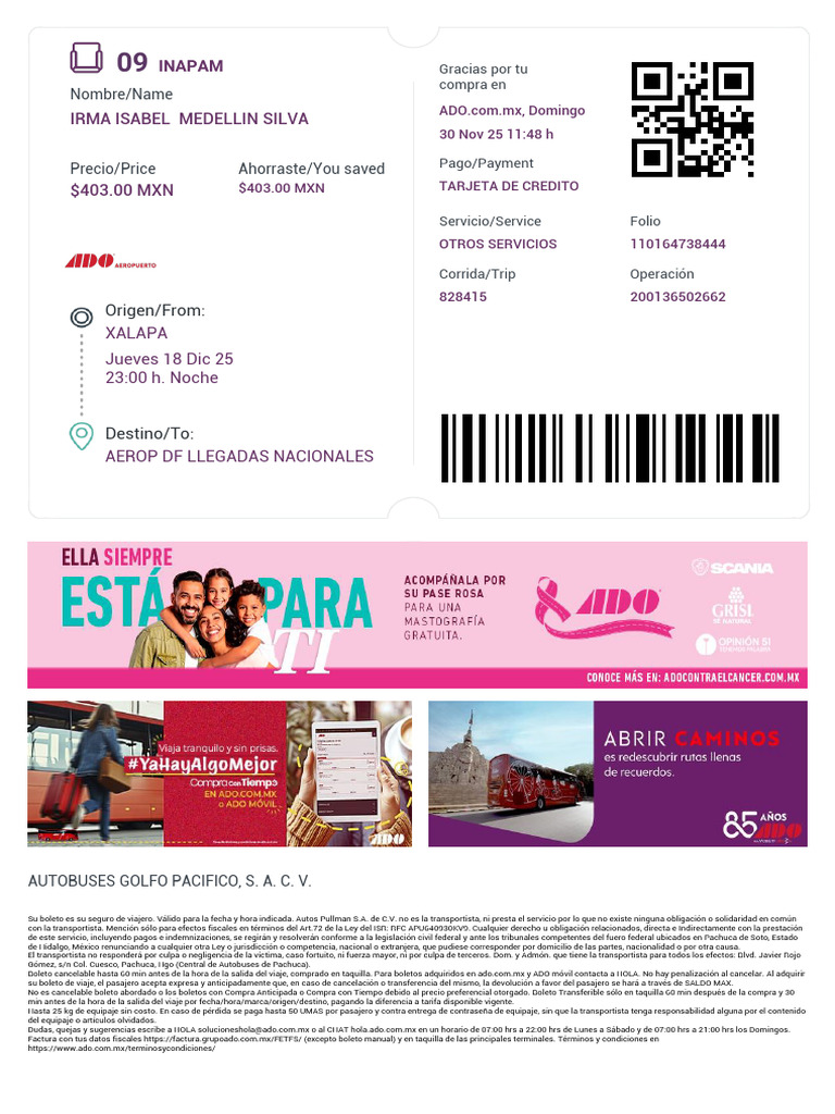 TuBoletoADO | PDF | Pasajero | Hospital