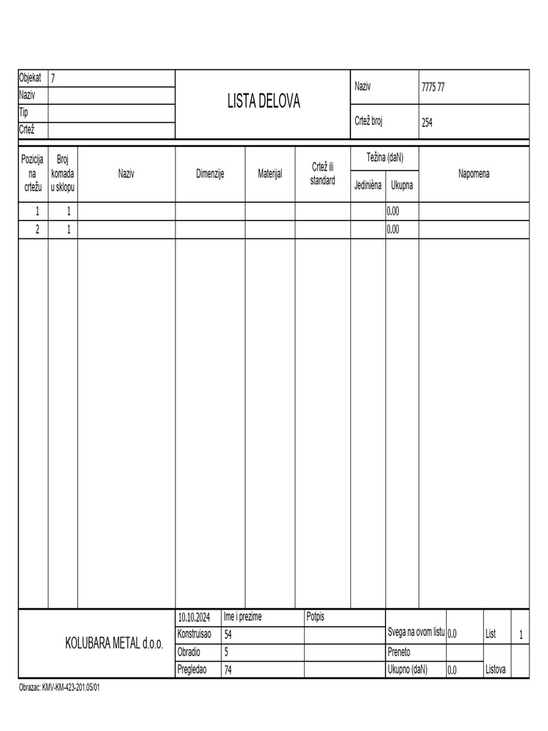 Print AutoCAD Mechanical Parts List | PDF