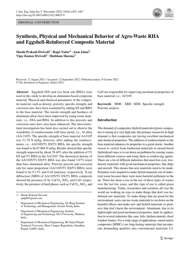 s40032-022-00879-9 | PDF | Composite Material | Porosity
