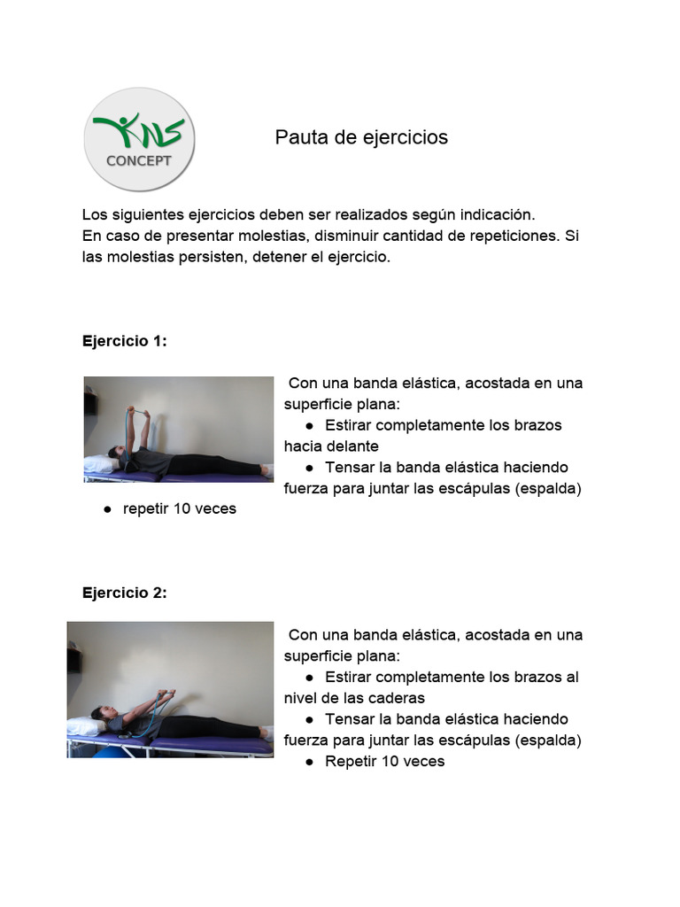 Pauta de ejercicios torácica y hombros (1) | PDF