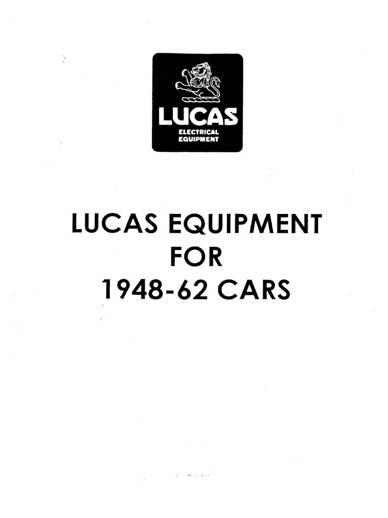 Lucas Equipment for Classic Cars 1948-62 | PDF