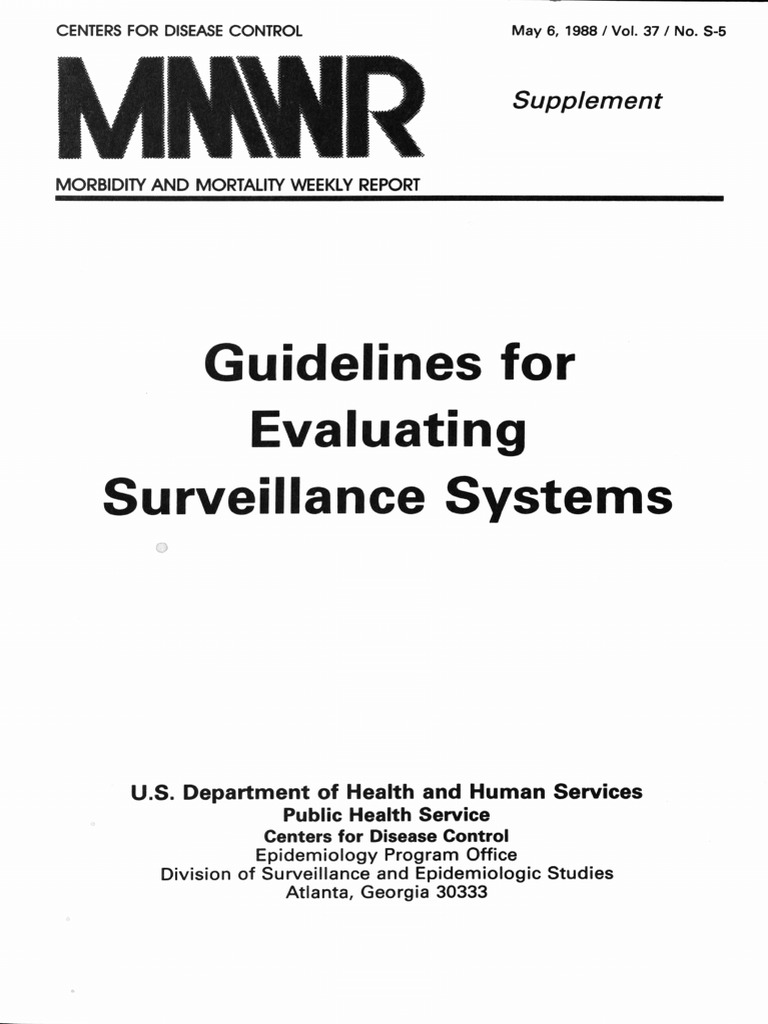 cdc Guidelines for evaluating surveillance systems. | PDF | Sensitivity ...
