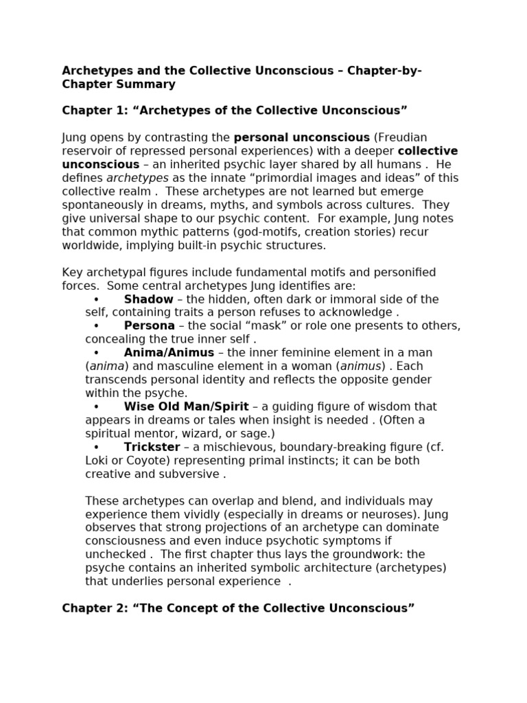 Jung's Archetypes and Collective Unconscious | PDF | Archetype | Carl Jung